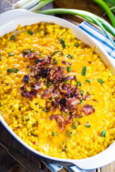 Cheddar Corn Casserole - Spicy Southern Kitchen