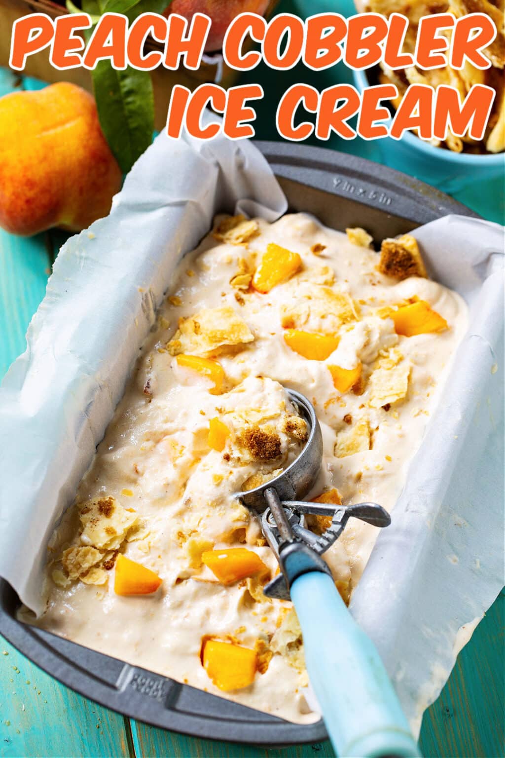 Peach Cobbler Ice Cream - Spicy Southern Kitchen