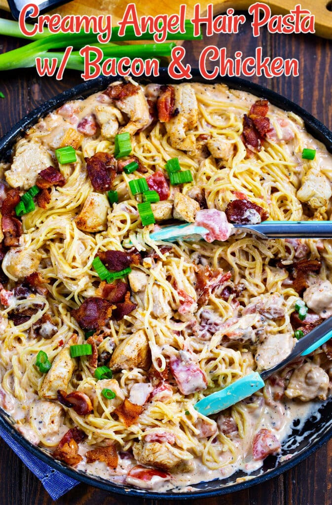 Creamy Angel Hair Pasta with Chicken and Bacon - Recipe expert