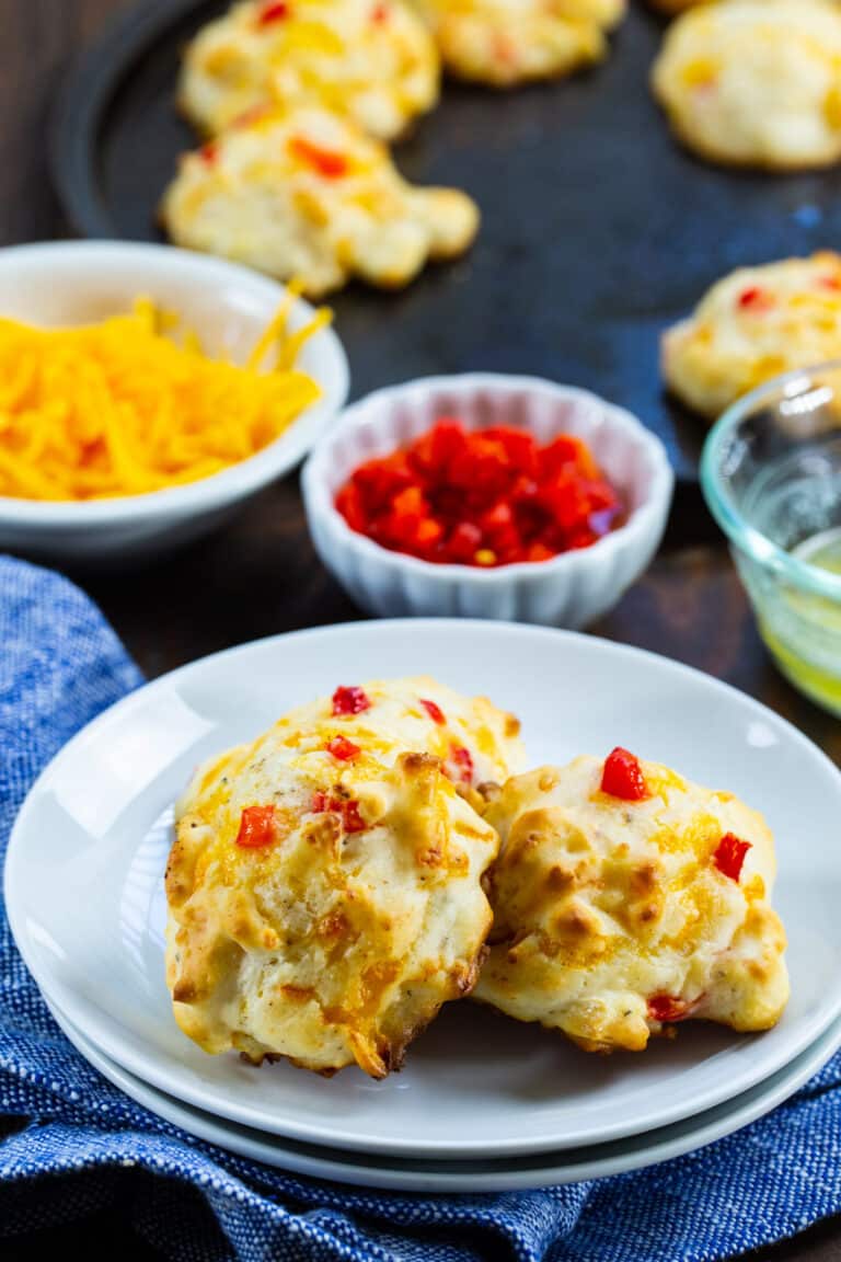 Pimento Cheese Drop Biscuits - Spicy Southern Kitchen