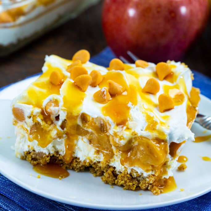 No-Bake Caramel Apple Lush - Spicy Southern Kitchen