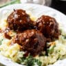 Braised Meatballs in Red Wine Gravy - Spicy Southern Kitchen