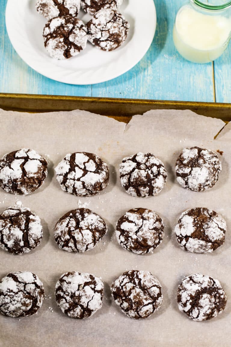 Chocolate Peppermint Crinkle Cookies - Spicy Southern Kitchen
