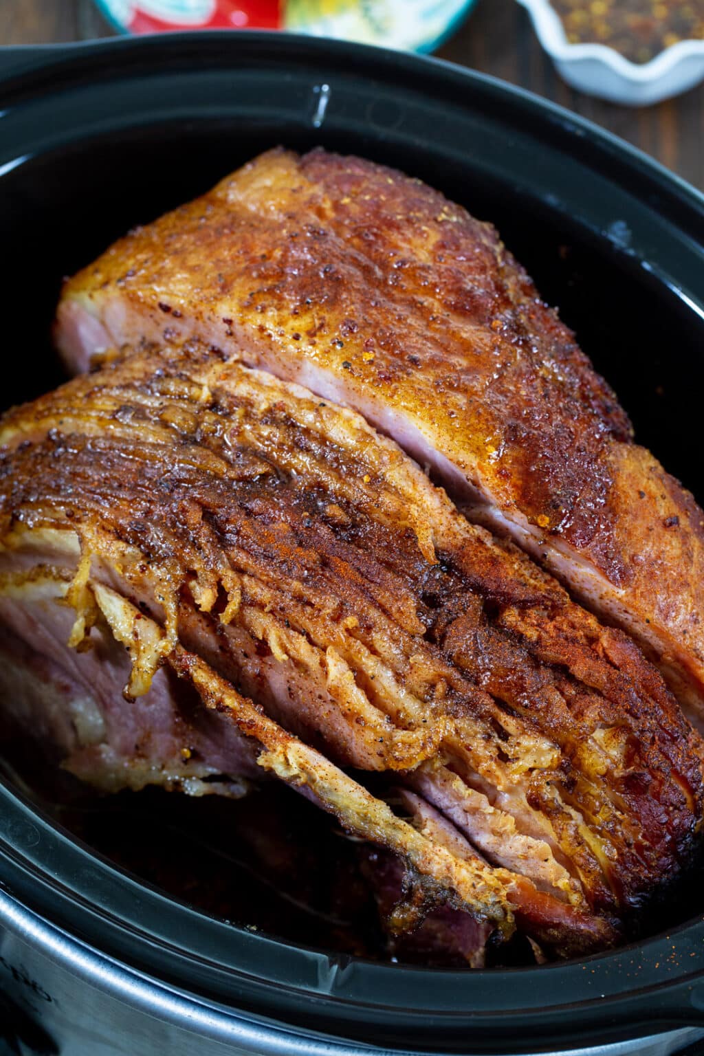 Slow Cooker Hot Honey Ham - Spicy Southern Kitchen