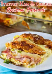Stuffed Ham and Cheese Croissant Casserole - Spicy Southern Kitchen
