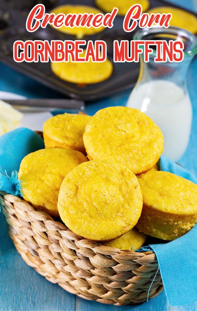 Creamed Corn Cornbread Muffins - Spicy Southern Kitchen