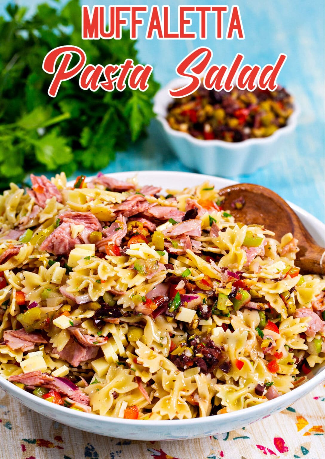 Muffaletta Pasta Salad - Spicy Southern Kitchen