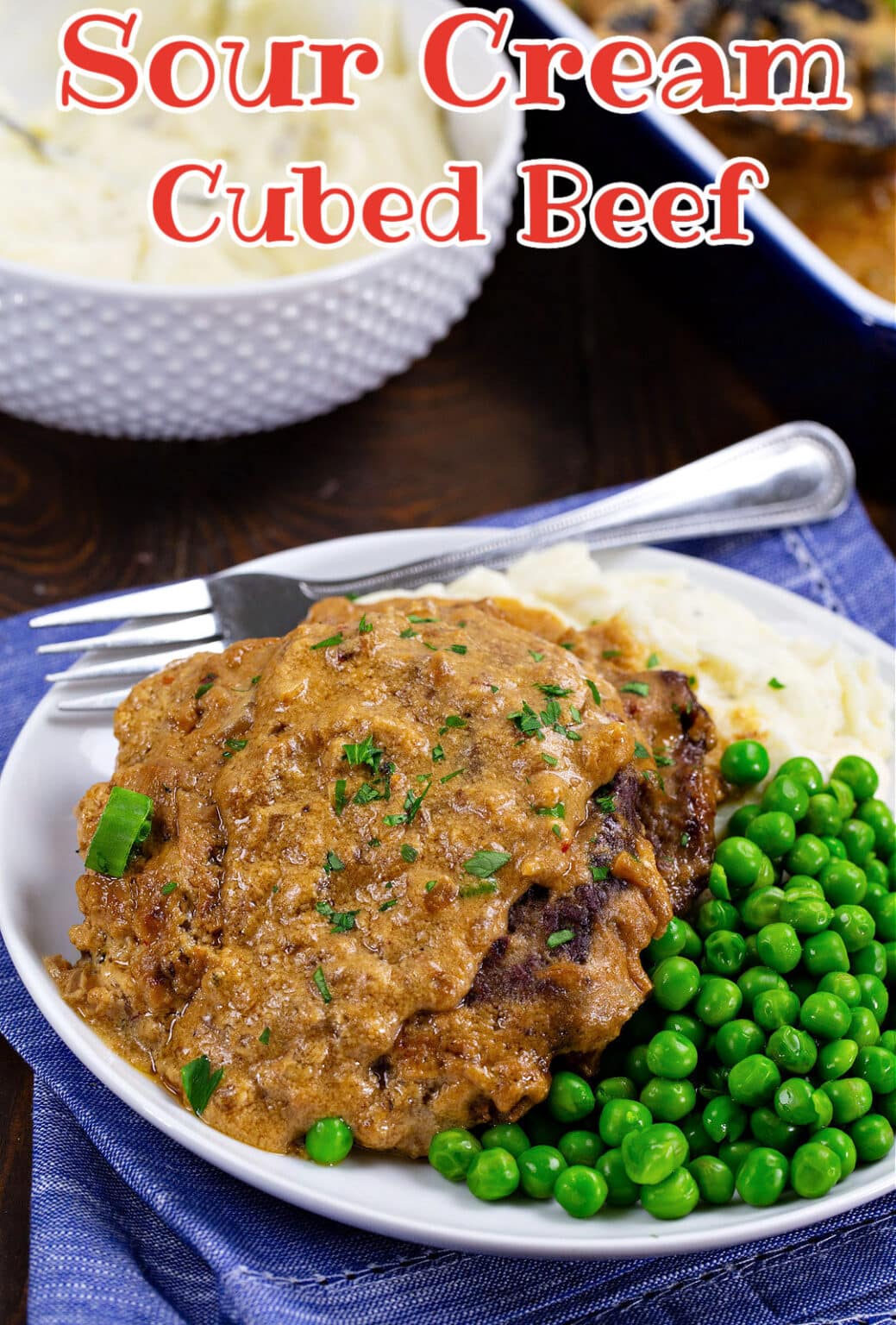 Sour Cream Cubed Beef - Spicy Southern Kitchen