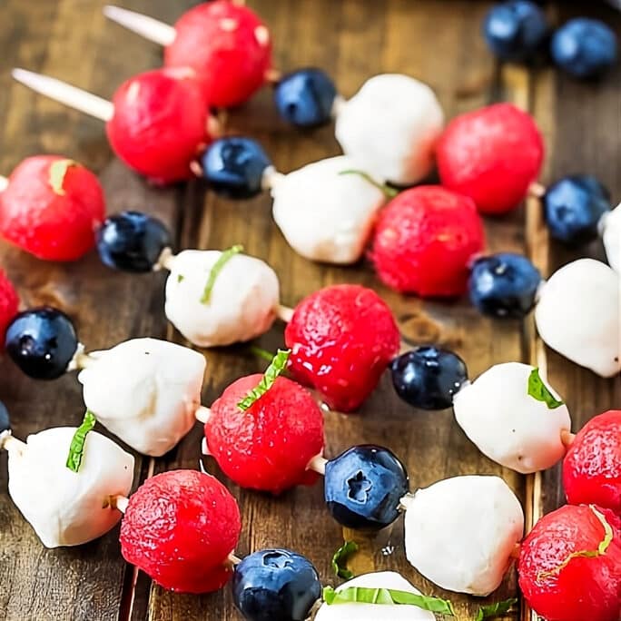 4th of July Fruit Kabobs - Spicy Southern Kitchen
