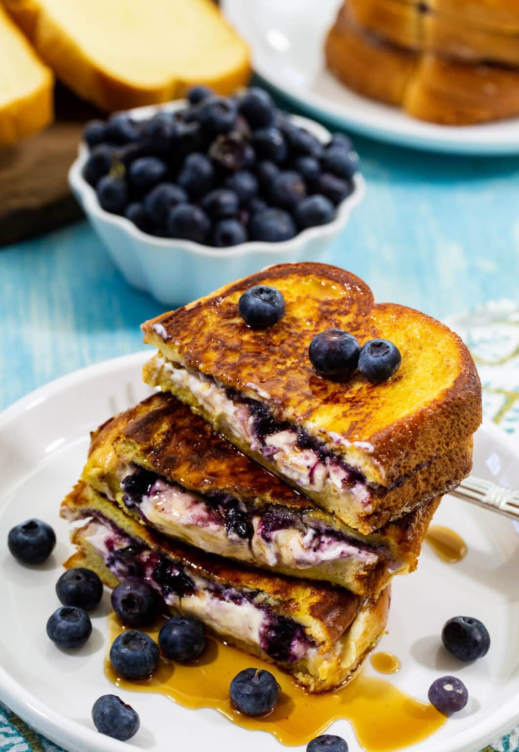 Blueberry Stuffed French Toast - Spicy Southern Kitchen