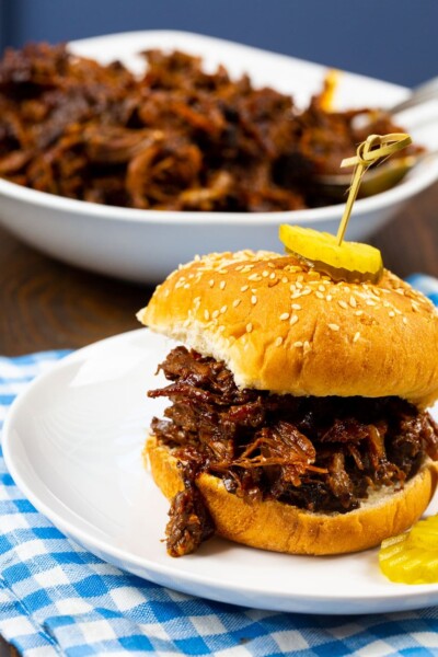 Shredded Barbecued Beef - Spicy Southern Kitchen