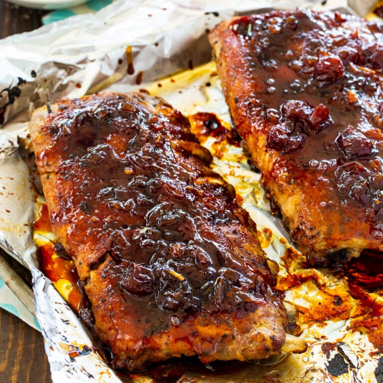 Baby Back Ribs with Spicy Cheerwine Glaze - Spicy Southern Kitchen