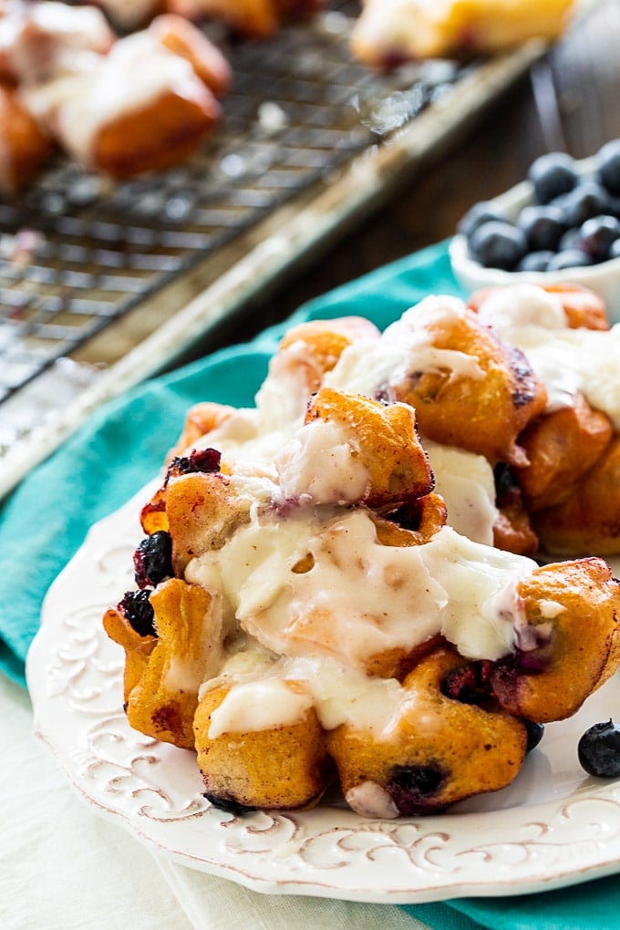 Blueberry Fritters with Browned Butter Glaze - Spicy Southern Kitchen