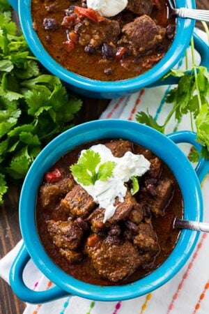 Slow Cooker Brisket Chili - Spicy Southern Kitchen