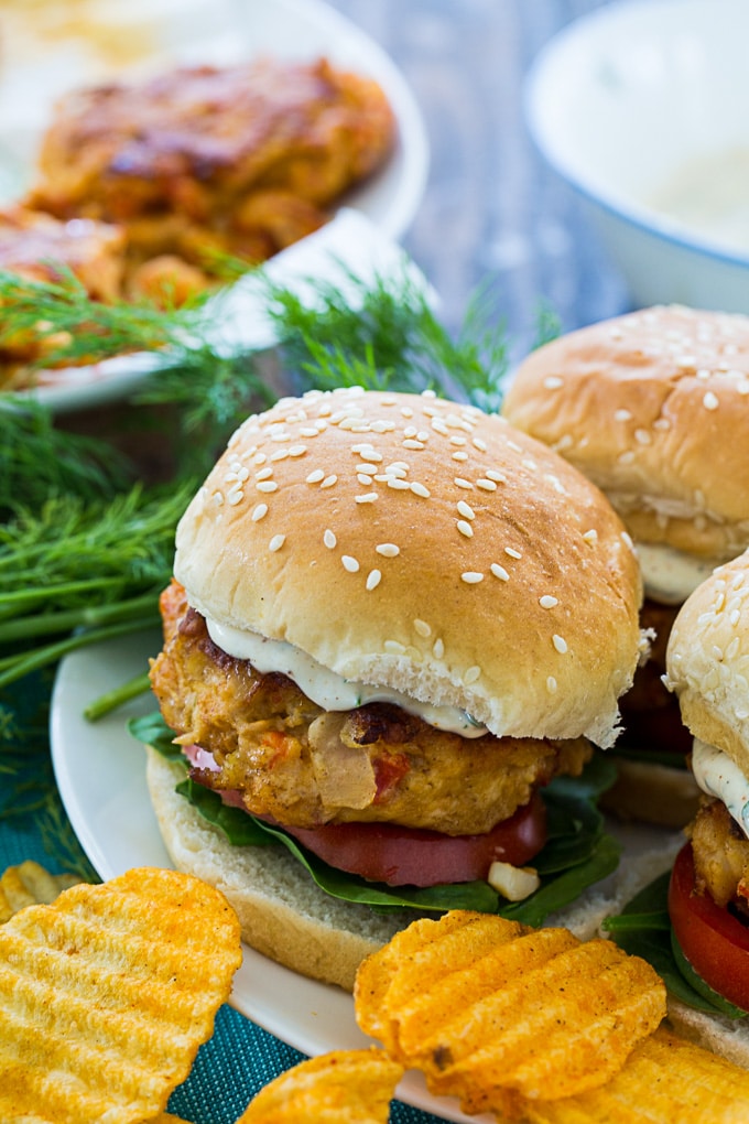 Crawfish Burgers - Spicy Southern Kitchen