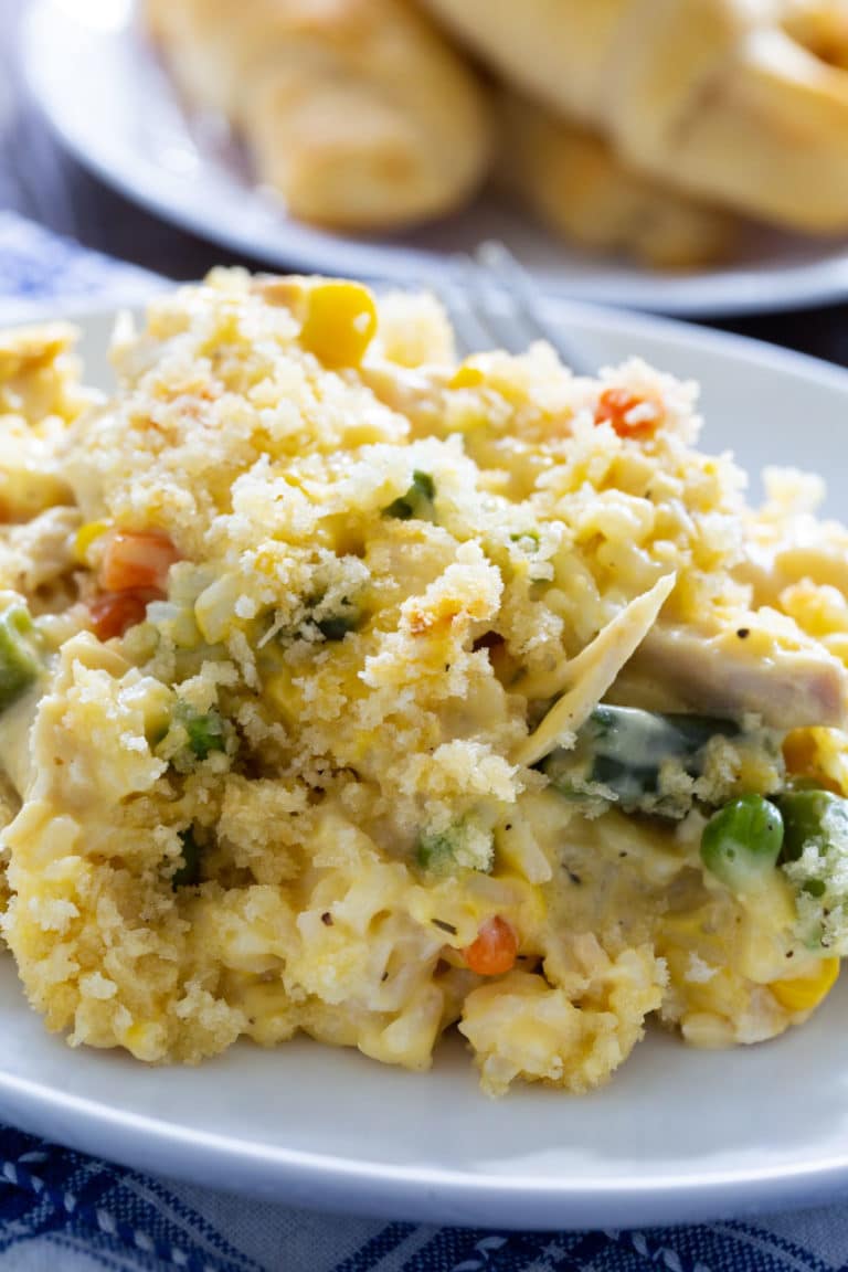 Creamy Chicken and Rice Casserole - Spicy Southern Kitchen