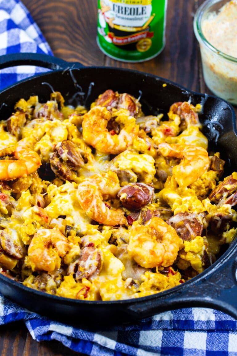 Cheesy Creole Breakfast Skillet - Spicy Southern Kitchen