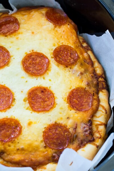 Slow Cooker Deep Dish Pizza - Spicy Southern Kitchen