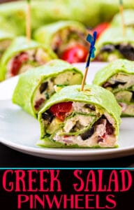 Greek Salad Pinwheels - Spicy Southern Kitchen