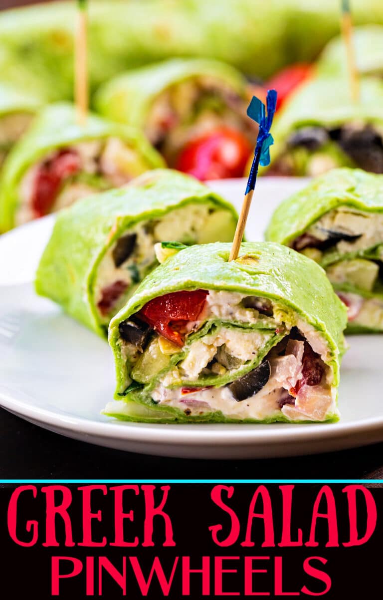 Greek Salad Pinwheels - Spicy Southern Kitchen