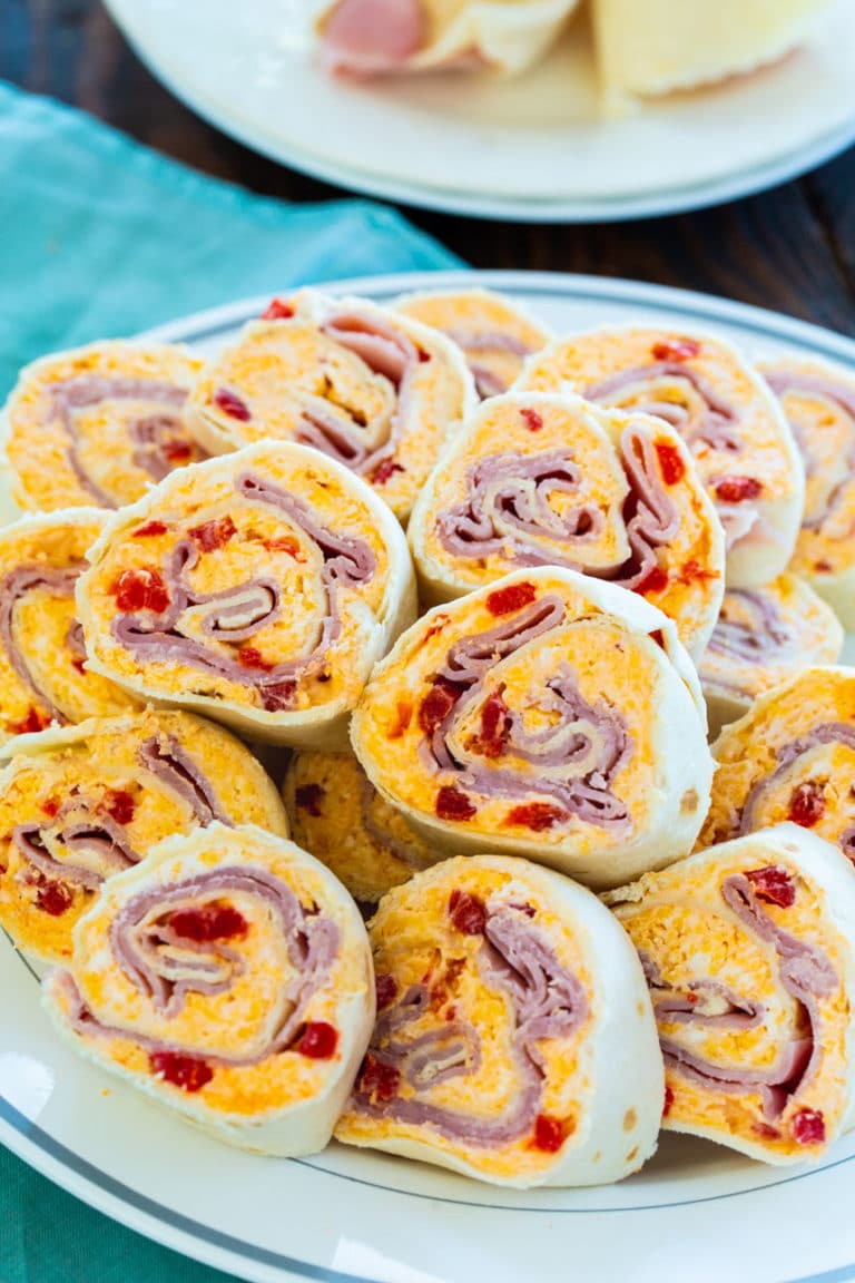 Ham and Pimento Cheese Pinwheels - Spicy Southern Kitchen
