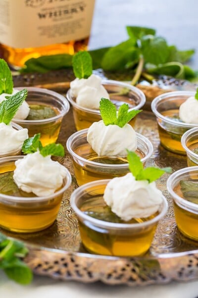 Mint Julep Jello Shots - Spicy Southern Kitchen