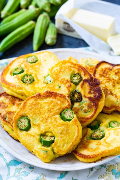 Okra Hoecakes - Spicy Southern Kitchen