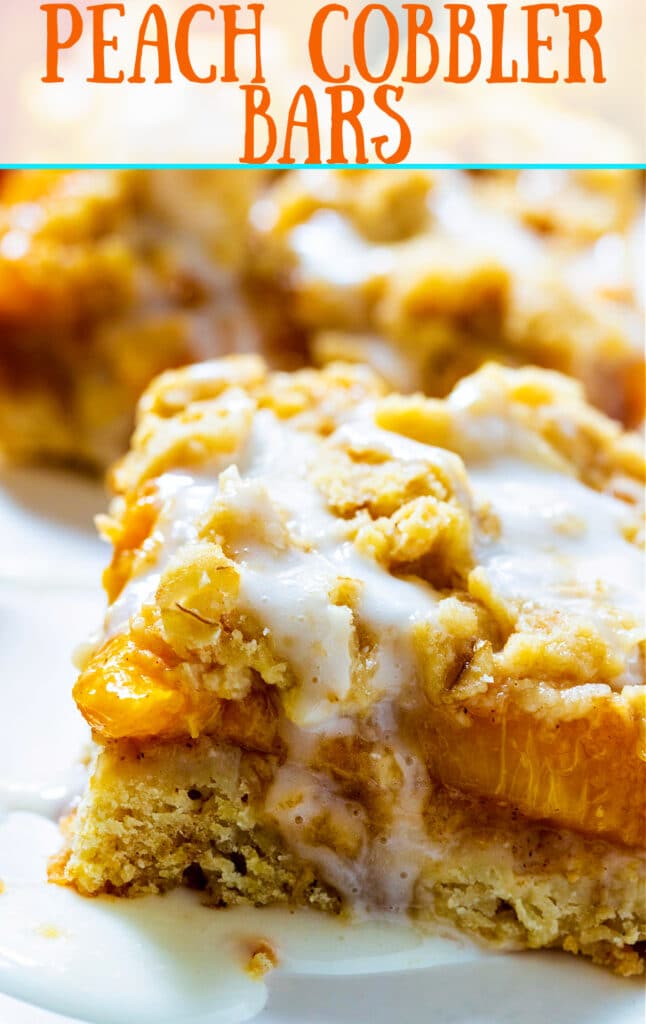 Peach Cobbler Bars Recipe - Spicy Southern Kitchen