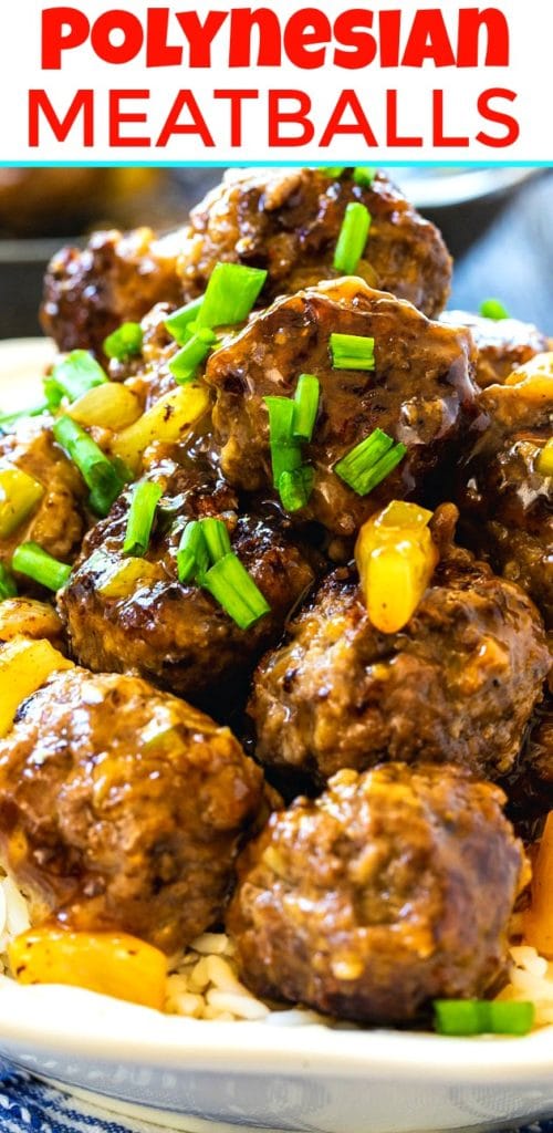 Polynesian Meatballs - Spicy Southern Kitchen