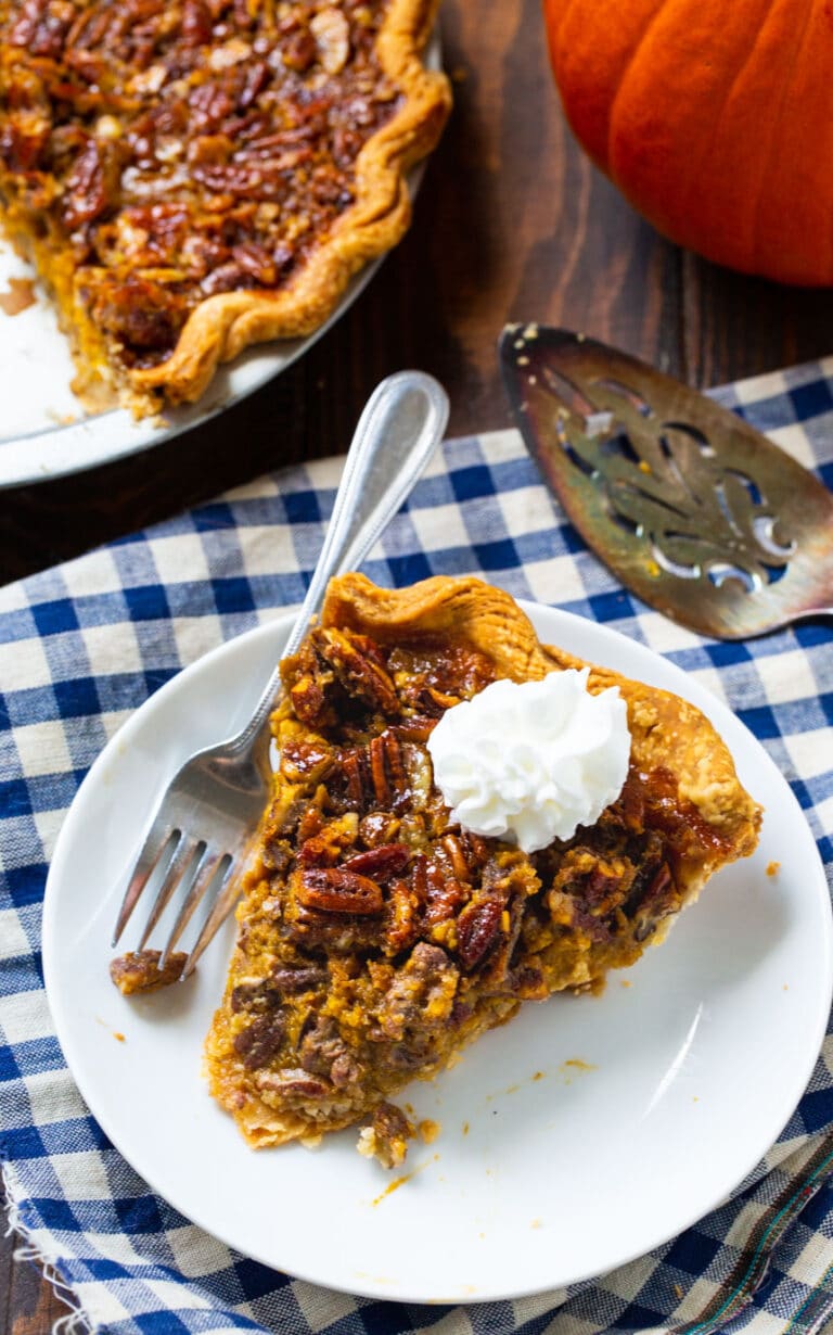 Pumpkin Pecan Pie - Spicy Southern Kitchen