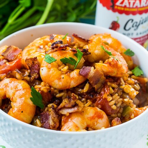 Red Rice with Shrimp and Bacon - Spicy Southern Kitchen