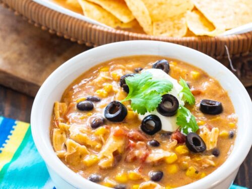 Slow Cooker Chicken Tortilla Soup