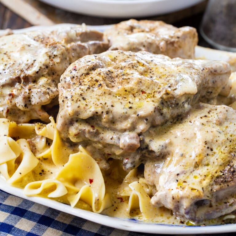 Slow Cooker Creamy Ranch Pork Chops - Spicy Southern Kitchen