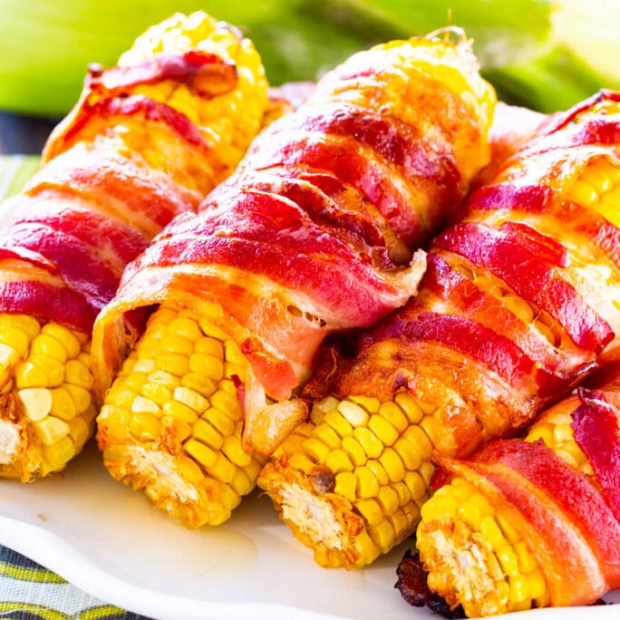Spicy Bacon Wrapped Corn - Spicy Southern Kitchen