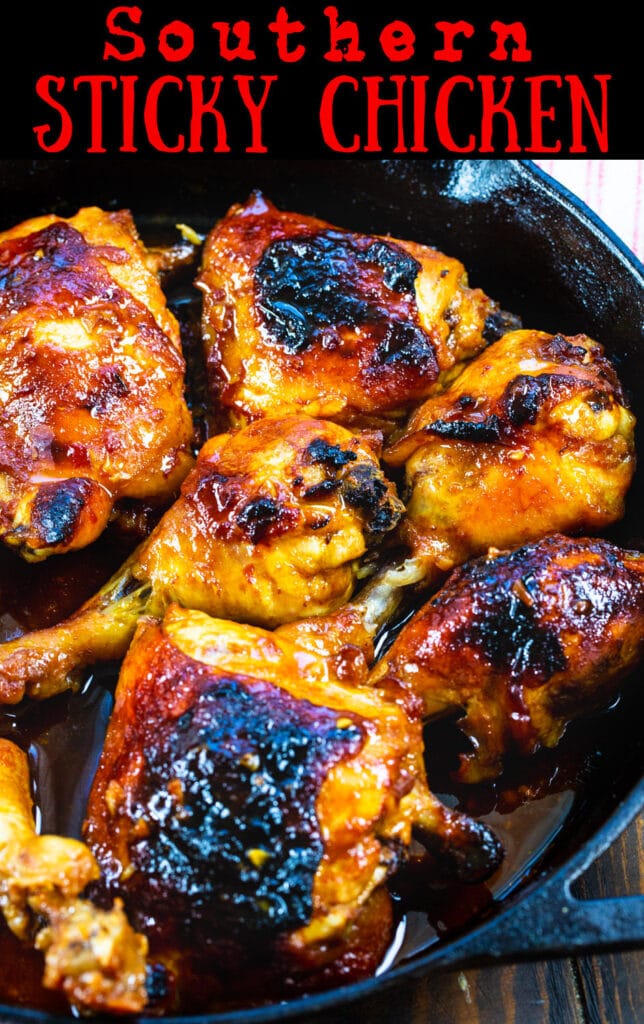 Southern Sticky Chicken - Spicy Southern Kitchen