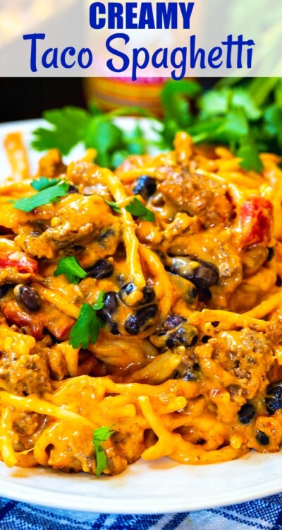 Creamy Taco Spaghetti - Spicy Southern Kitchen