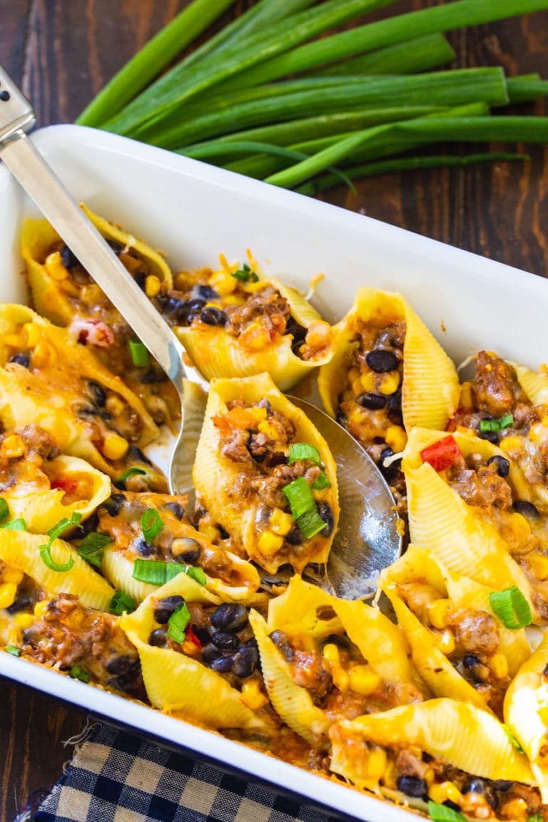 Taco Stuffed Shells - Spicy Southern Kitchen