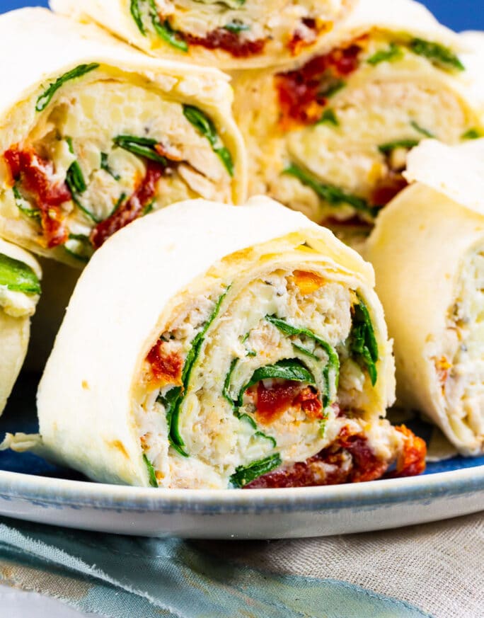 Tuscan Chicken Pinwheels - Spicy Southern Kitchen