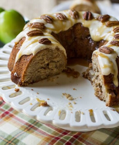 Caramel Apple Pound Cake Recipe - Spicy Southern Kitchen