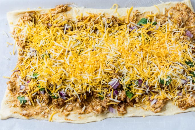 BBQ Chicken Crescent Pinwheels - Spicy Southern Kitchen