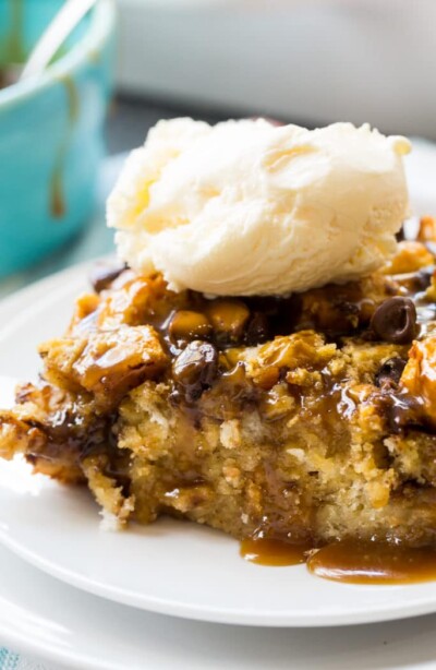 Toffee Biscuit Bread Pudding - Spicy Southern Kitchen