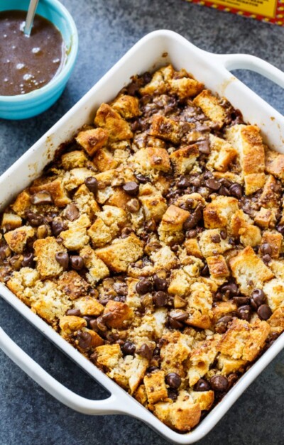 Toffee Biscuit Bread Pudding - Spicy Southern Kitchen