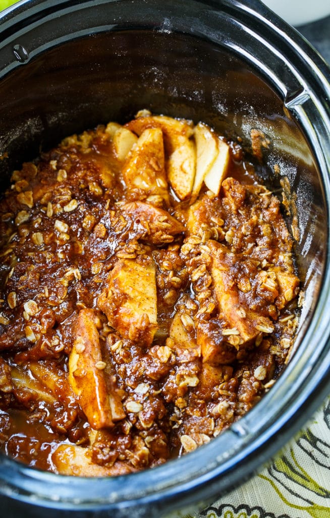 Crock Pot Butterscotch Apple Crisp - Spicy Southern Kitchen