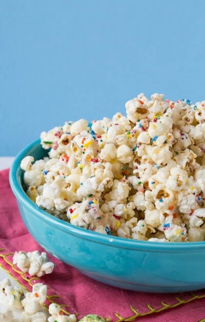Cake Batter Popcorn Recipe - Spicy Southern Kitchen