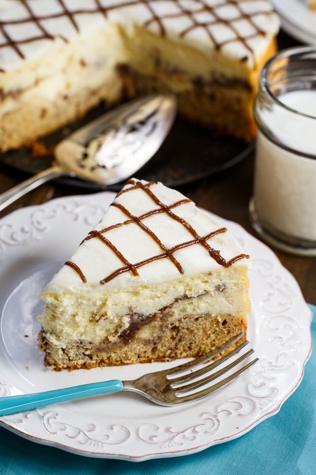 Cinnamon Roll Cheesecake - Spicy Southern Kitchen