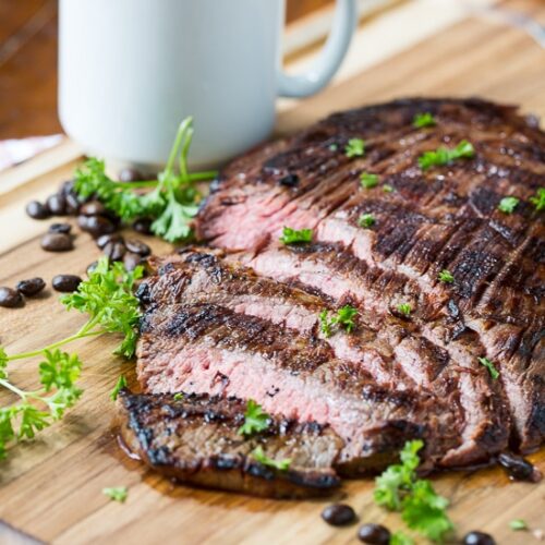 Coffee and Soy Marinated Flank Steak - Spicy Southern Kitchen