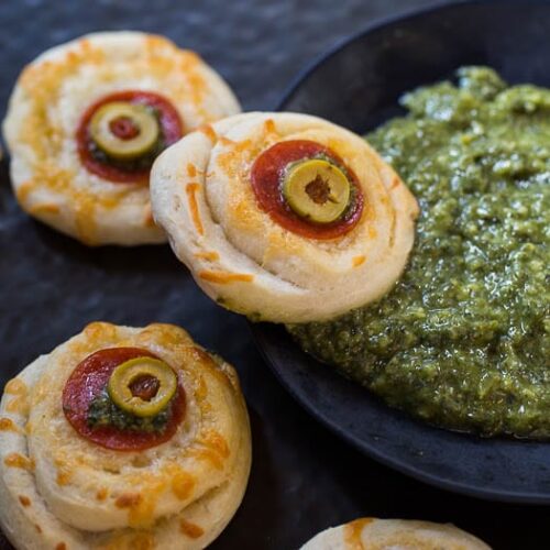Monster Eyeball Pizzas - Spicy Southern Kitchen