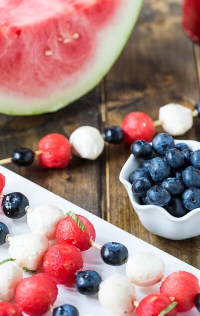 4th of July Fruit Kabobs - Spicy Southern Kitchen