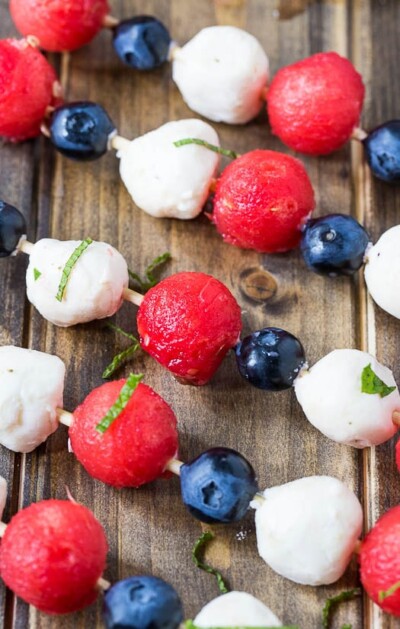 4th of July Fruit Kabobs - Spicy Southern Kitchen