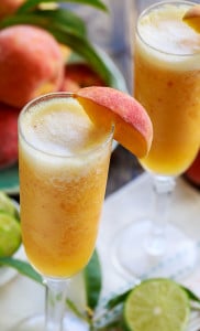 Frozen Peach Bellini Mocktail - Spicy Southern Kitchen